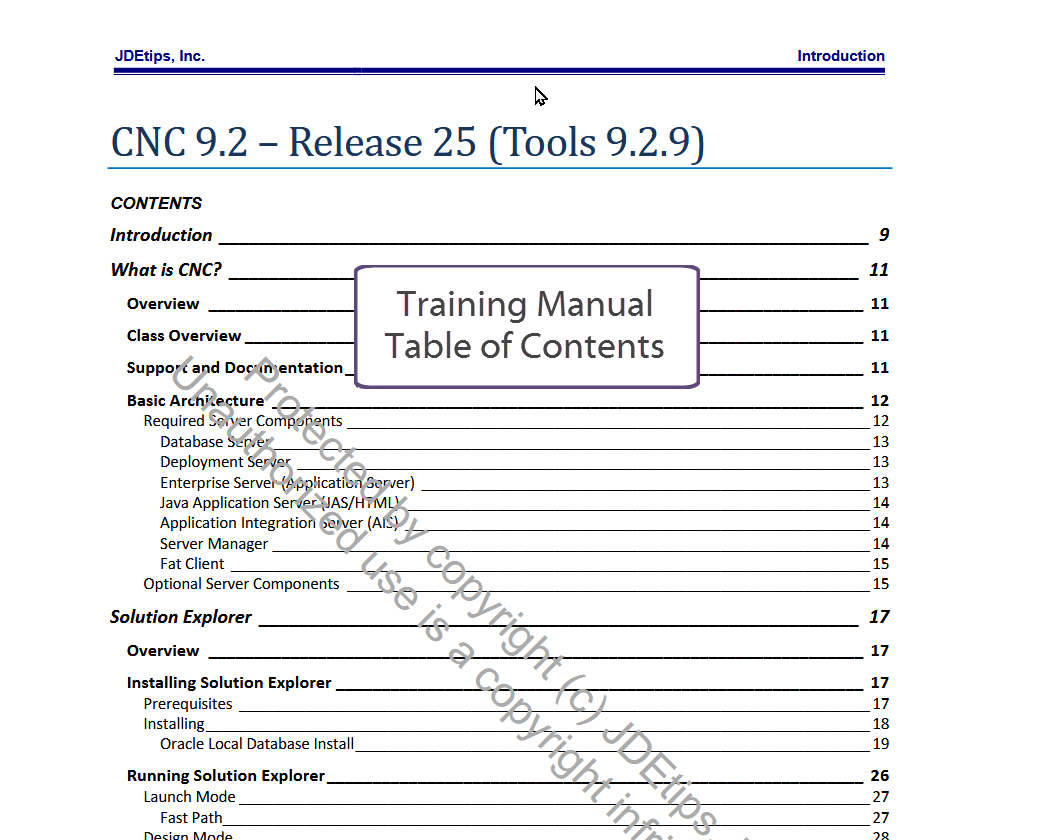 JD Edwards CNC Training
