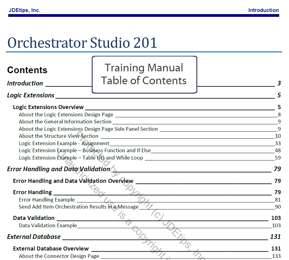JD Edwards Orchestrator Training