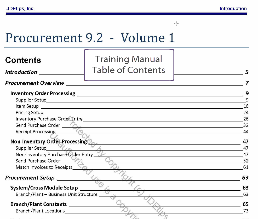 JD Edwards Procurement Training